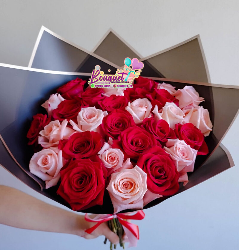Ramo 30 Rosas - Santiago de chile - Bouquet Decoraciones